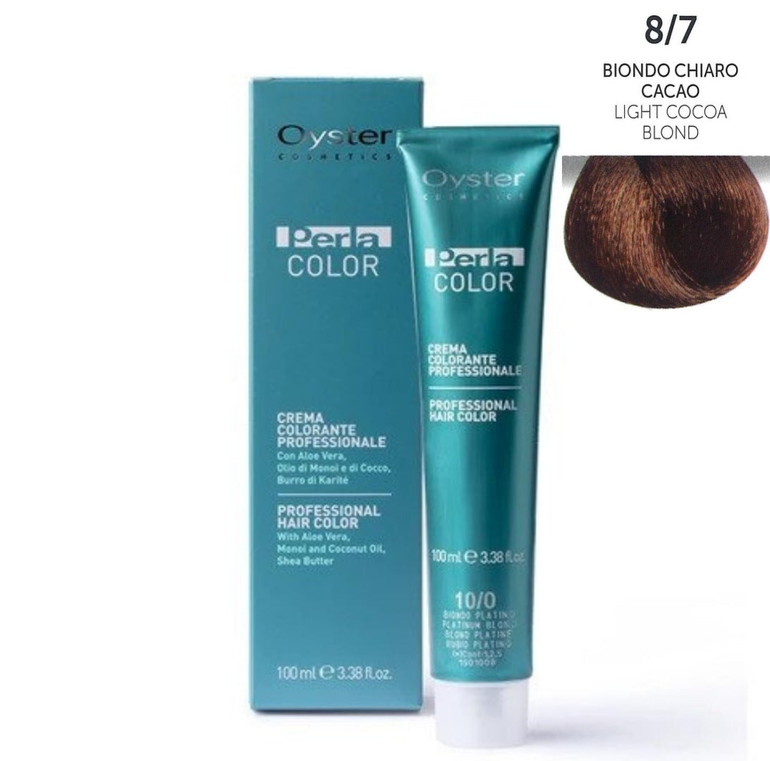 8/7 Light Cocoa Blonde | Permanent Hair Color | Perlacolor – Salon Pro